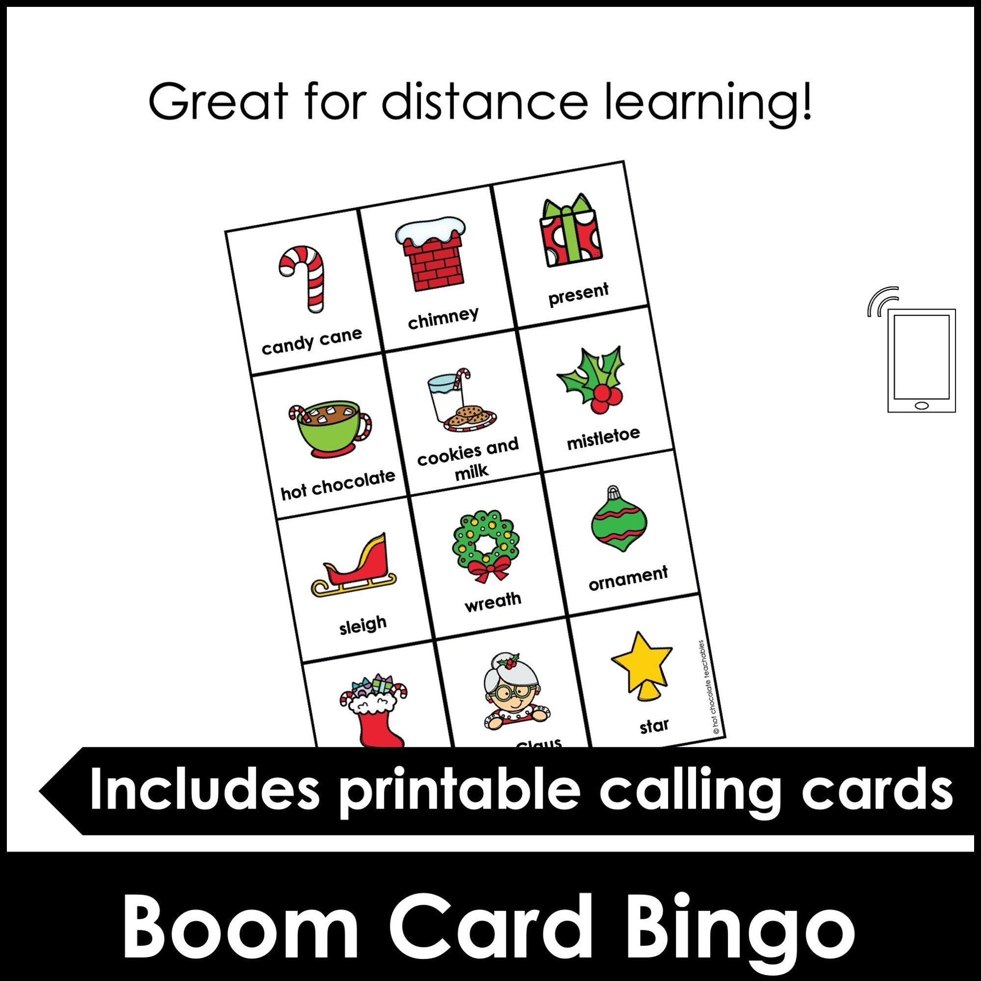 Christmas Vocabulary Bingo - Digital Boom Cards – Hot Chocolate Teachables