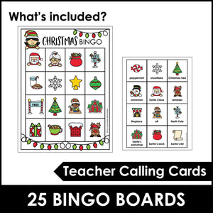 Christmas Vocabulary Building Bingo Game Cards – Hot Chocolate Teachables