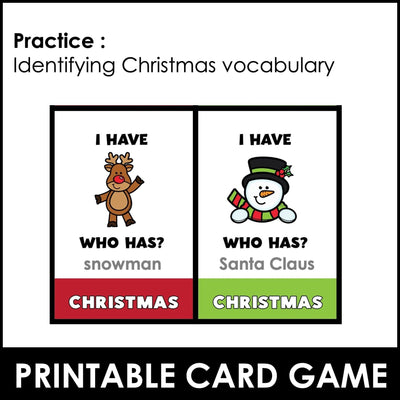 Christmas Vocabulary I have...Who Has...? Card Game – Hot Chocolate ...