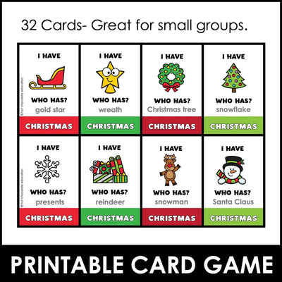 Christmas Vocabulary I have...Who Has...? Card Game – Hot Chocolate ...