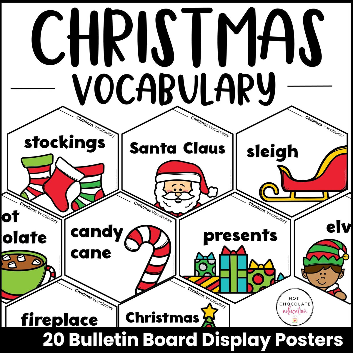 Christmas Vocabulary Posters - Classroom Decor – Hot Chocolate Teachables