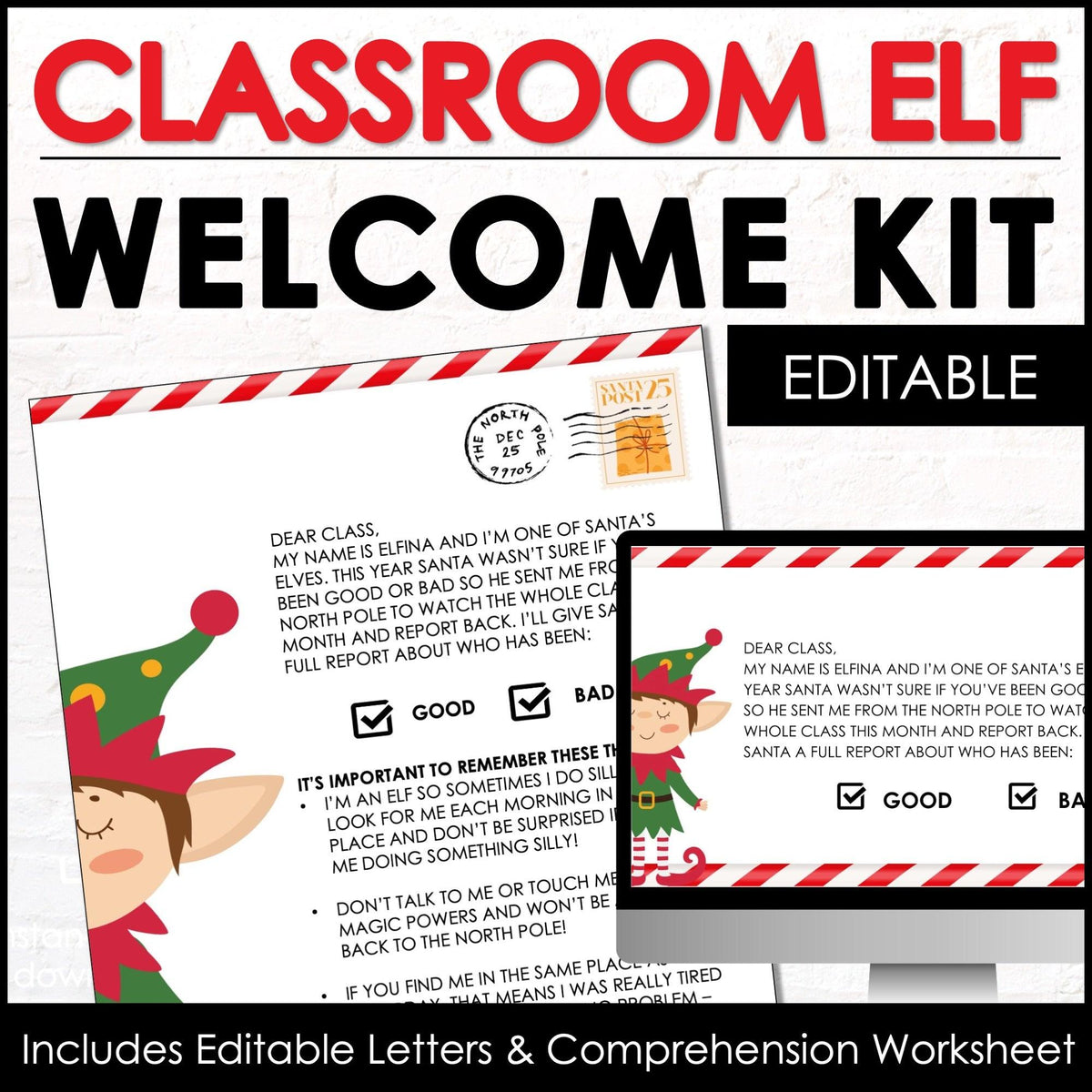 Classroom Elf Welcome Kit - December Behavior Incentive – Hot Chocolate ...