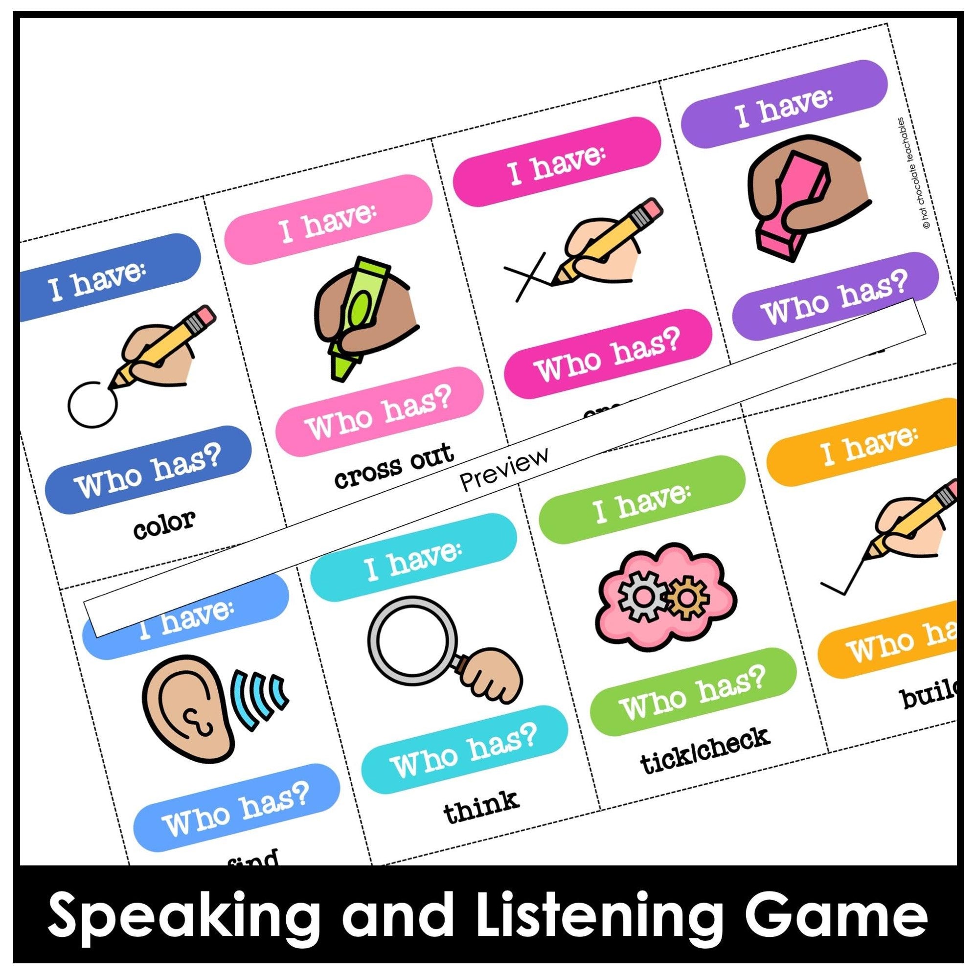 Classroom Instructions ESL Card Match Game: I have-Who Has? – Hot ...