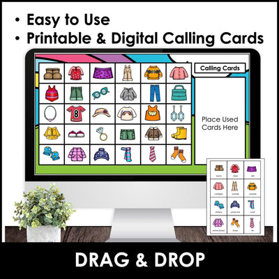 Clothes Vocab Bingo Game Bundle - Print & Digital – Hot Chocolate ...