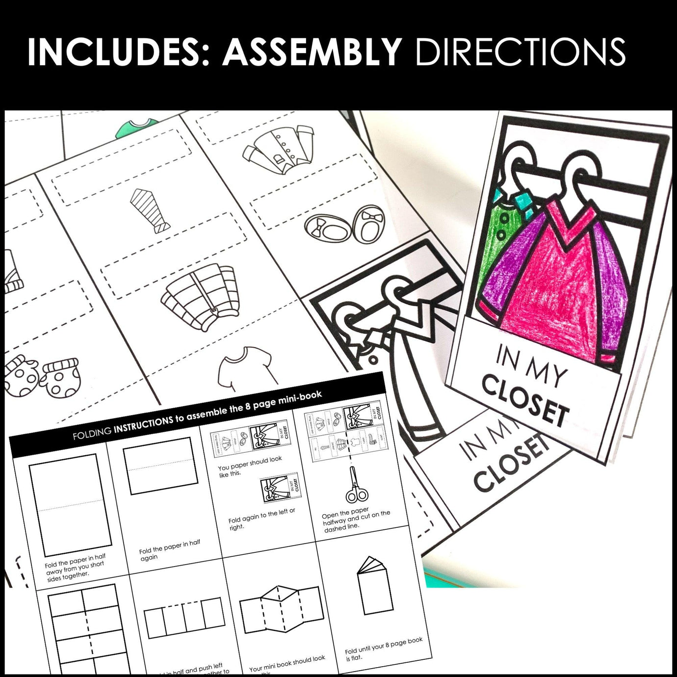 Clothing | Clothes Vocabulary Mini-Book | Picture Dictionary