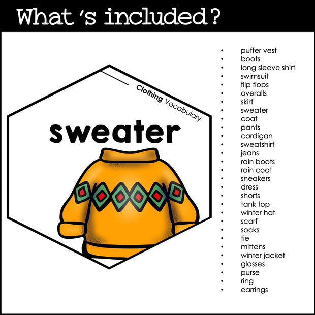 Clothing Vocabulary Posters | Word Wall