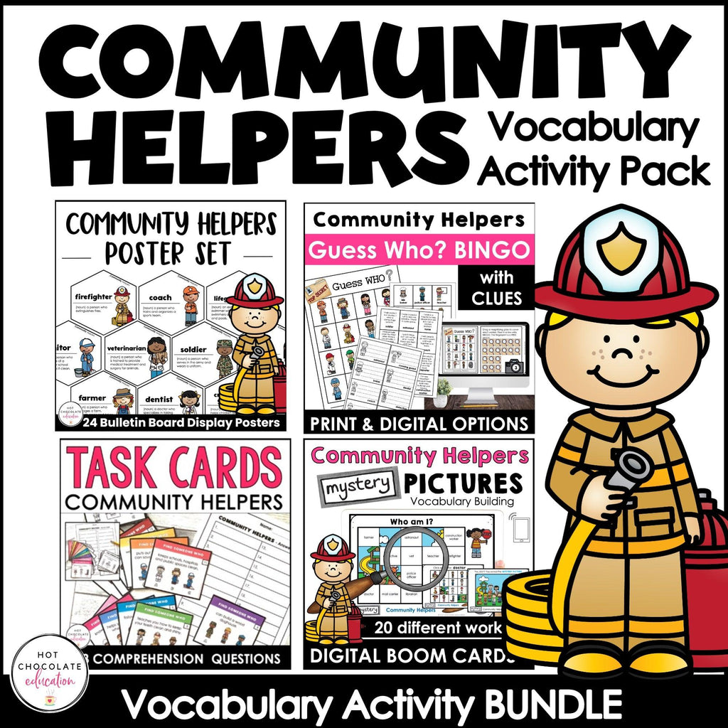 Community Helpers Activity Pack: Bundle – Hot Chocolate Teachables