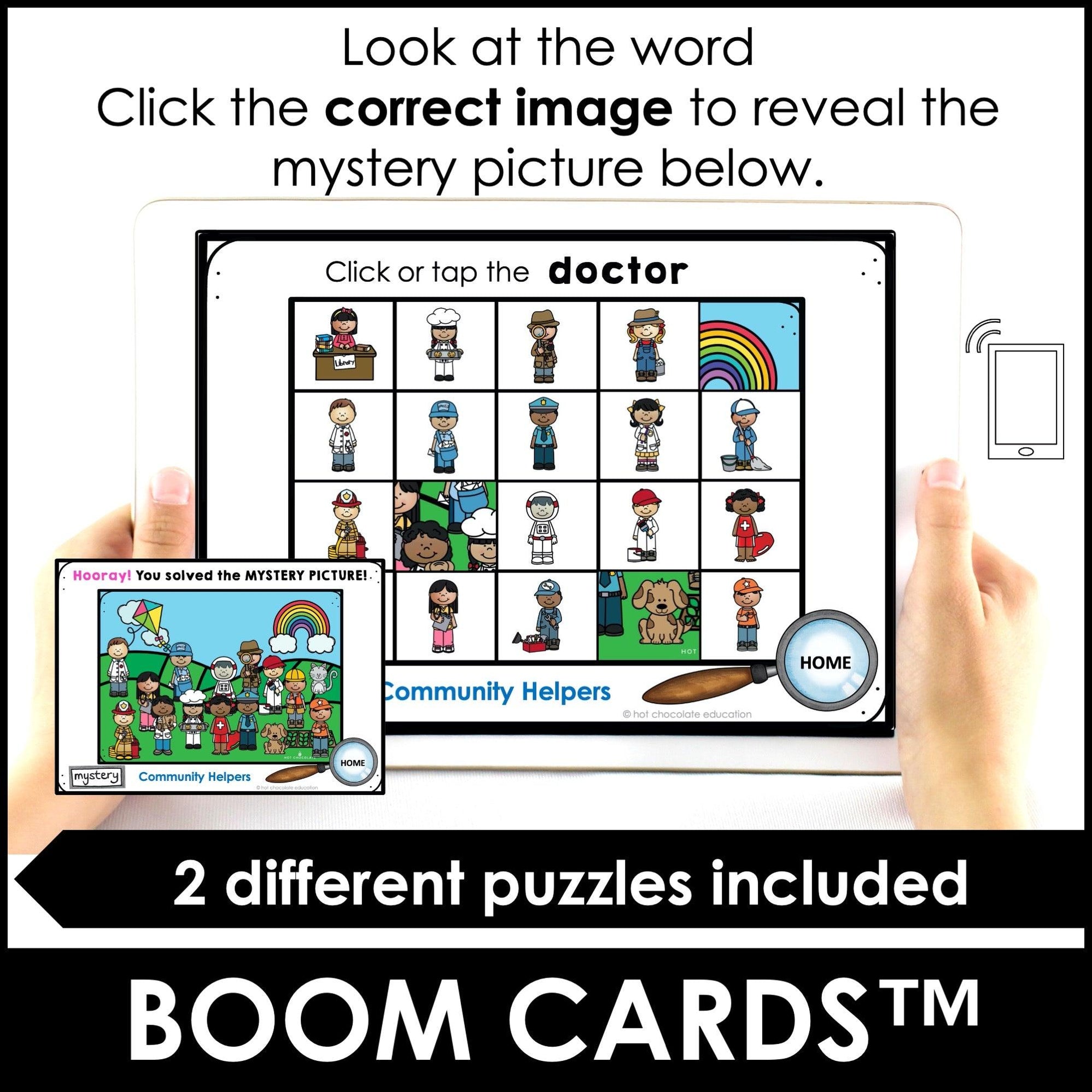 Community Helpers Mystery Picture - Boom Cards – Hot Chocolate Teachables