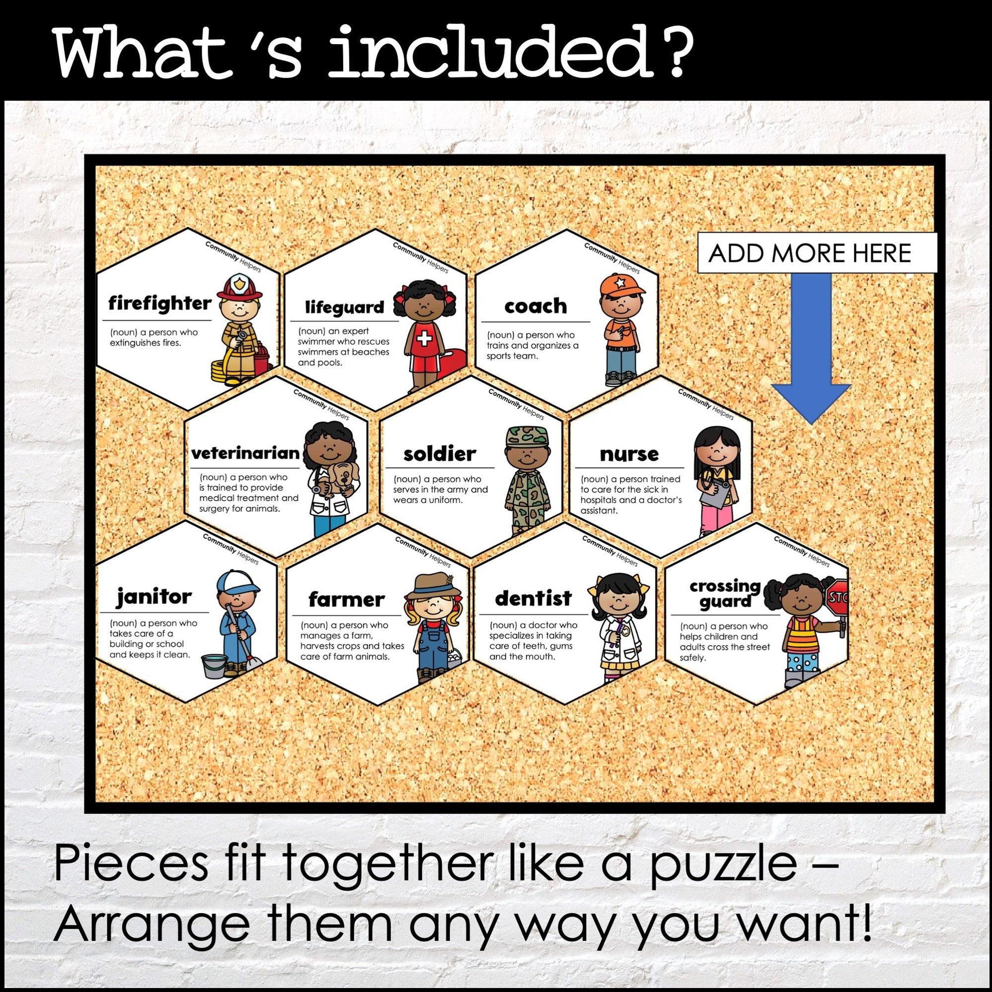 Community Helpers Posters - Classroom Bulletin Board – Hot Chocolate ...