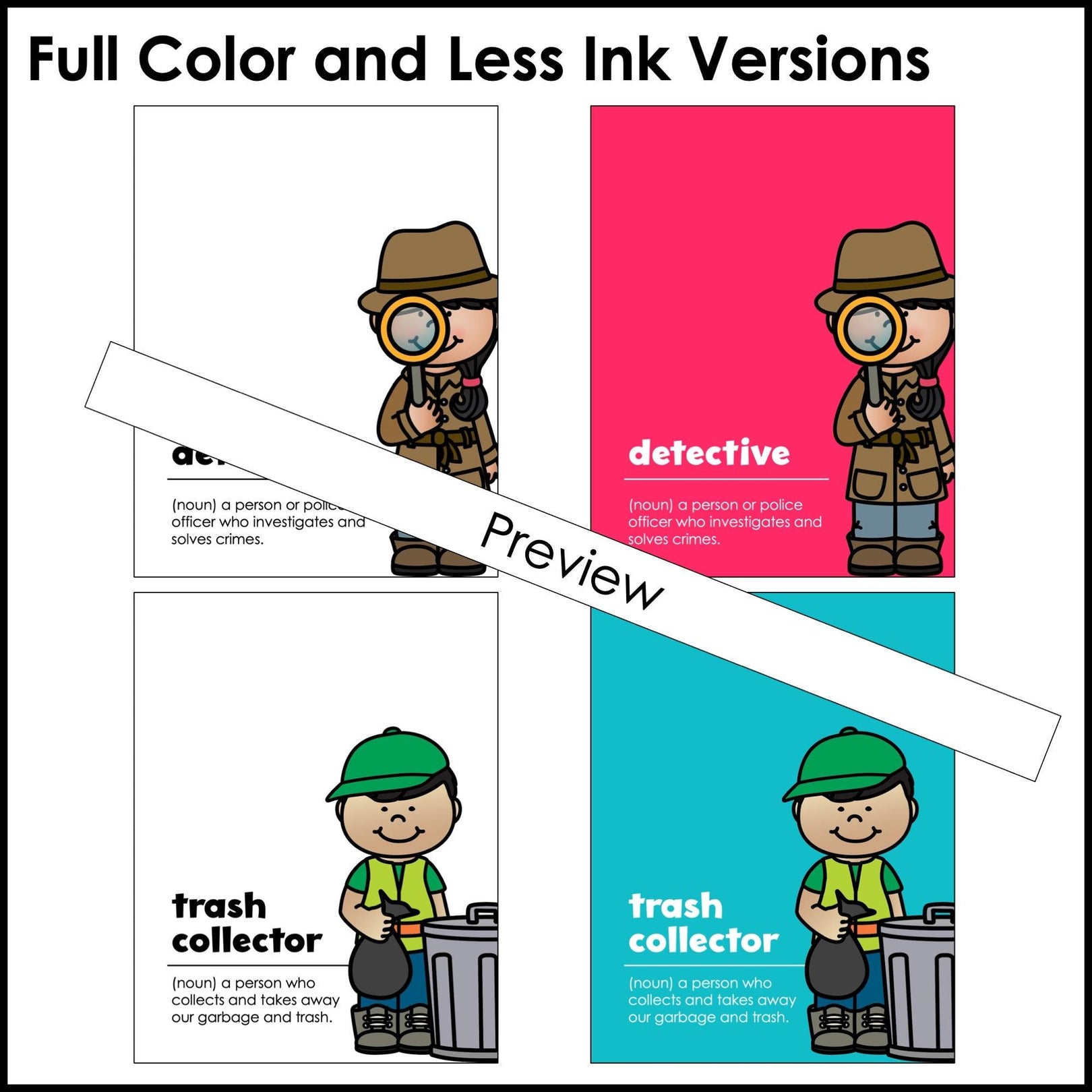 Community Helpers Posters: Jobs & Careers