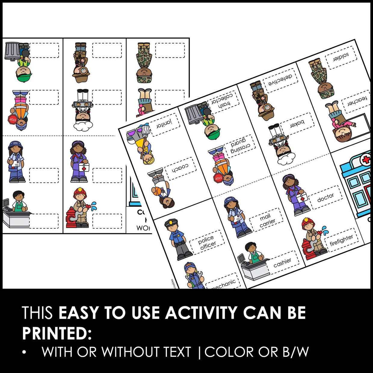 Community Helpers Mini-Book | Jobs & Occupations Dictionary
