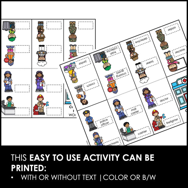 Community Helpers Mini-Book | Jobs & Occupations Dictionary