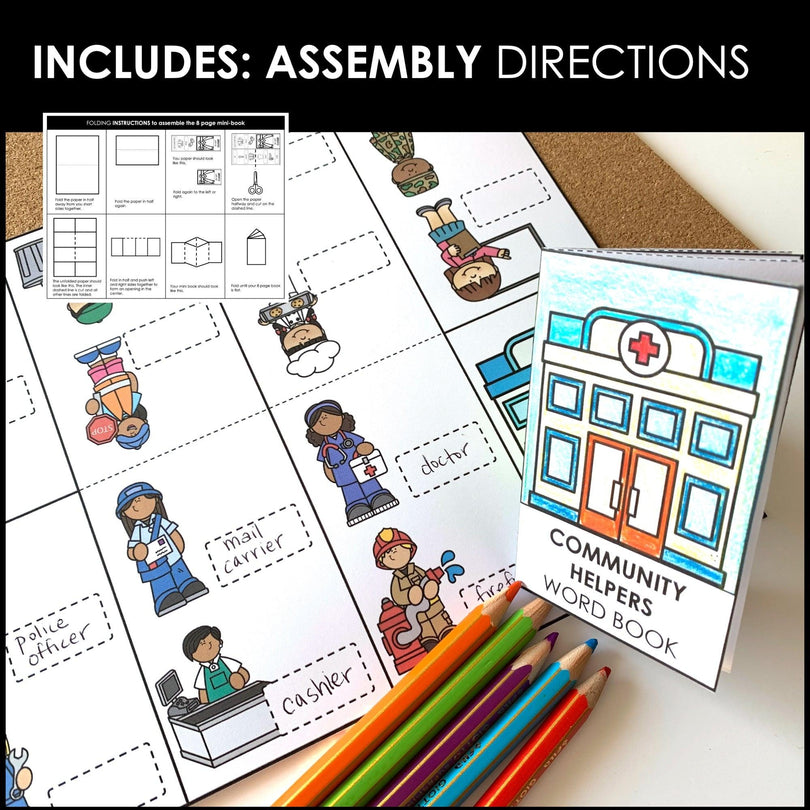 Community Helpers Mini-Book | Jobs & Occupations Dictionary