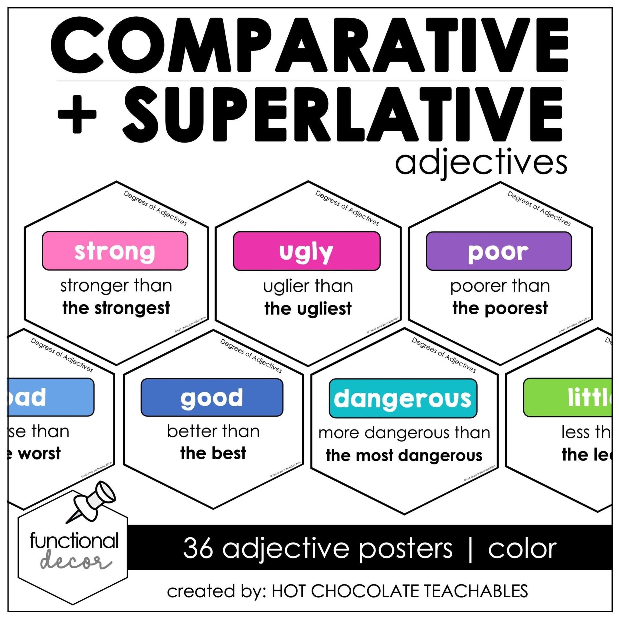 Comparatives & Superlatives - Hot Chocolate Teachables