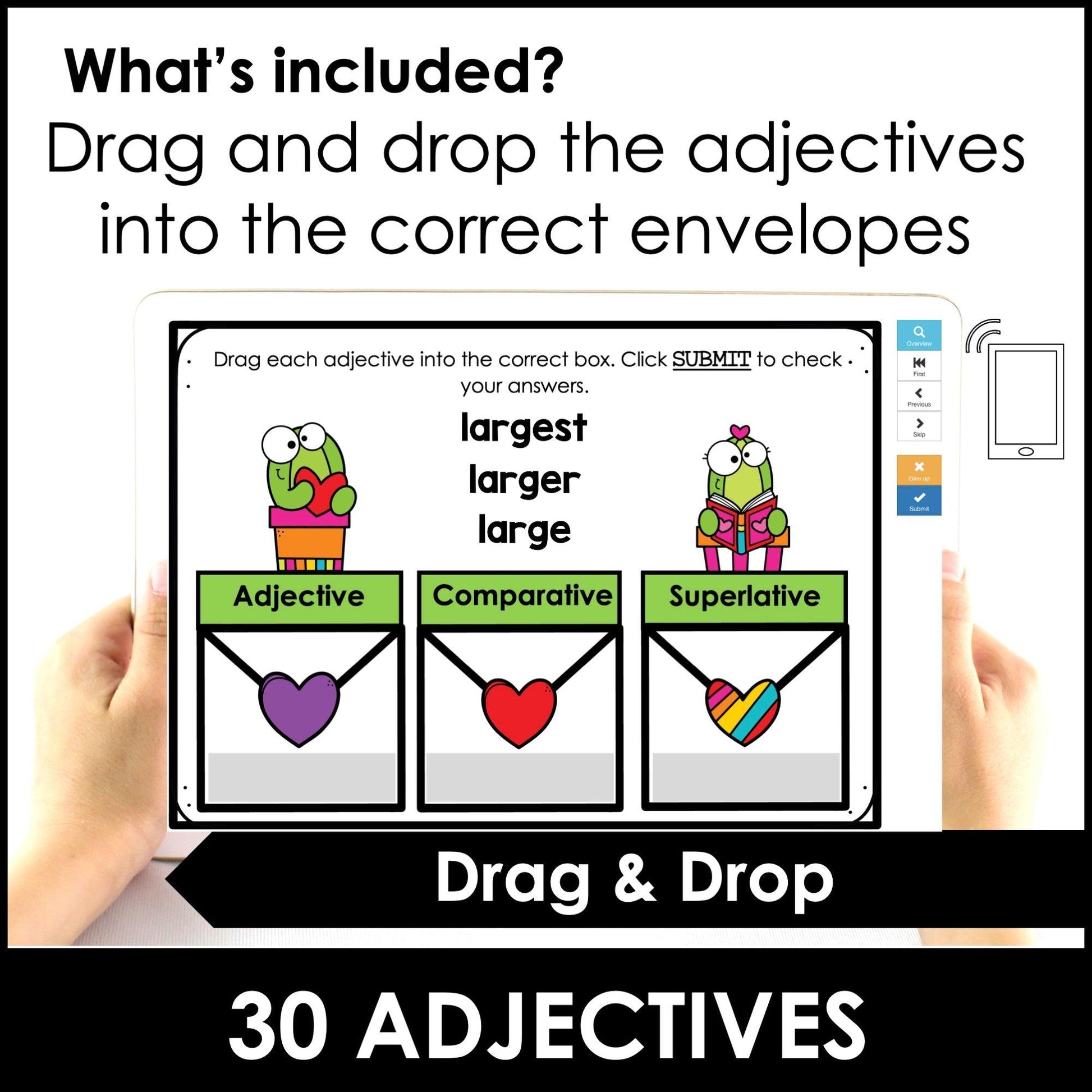 Short Adjectives Sort - Comparative & Superlative Boom Cards