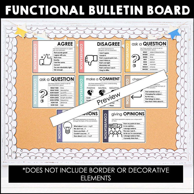 Conversation Helpers - Speech Bulletin Board Posters