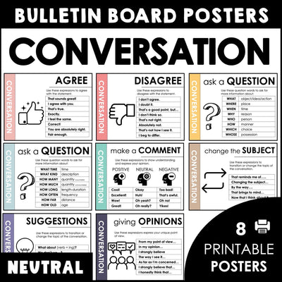 Conversation Helpers - Speech Bulletin Board Posters – Hot Chocolate ...