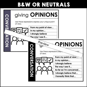 Conversation Helpers - Speech Bulletin Board Posters