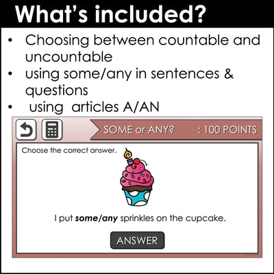 Countable & Uncountable NOUNS | Interactive Quiz Game Show – Hot ...