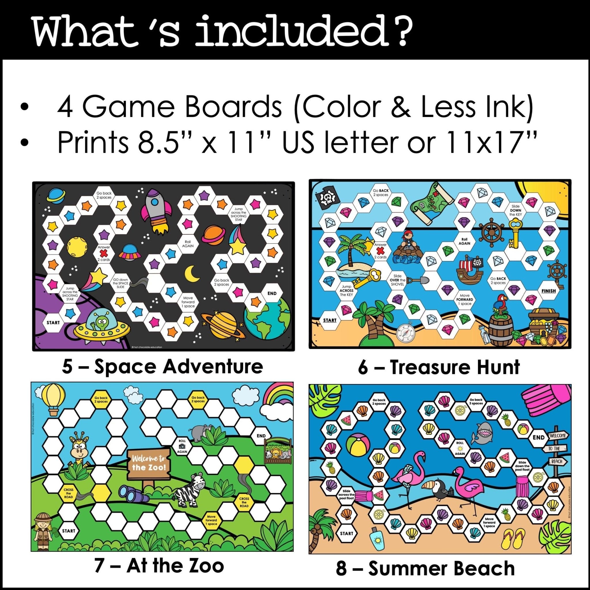 Editable Board Game Templates | Customizable Game Cards – Hot Chocolate ...