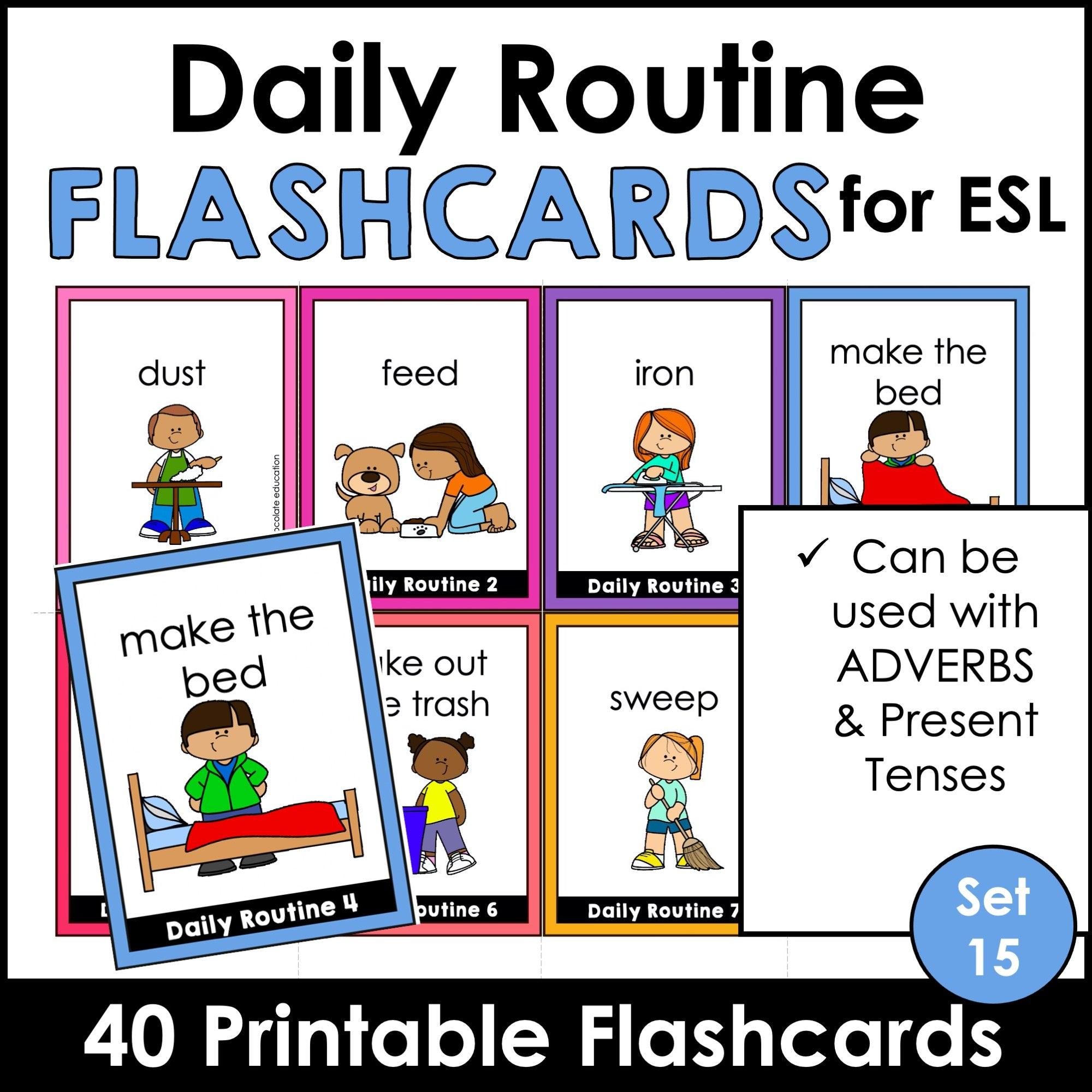 Daily Routines Flashcards