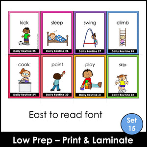 Basic Verbs & Chores Flashcards: ESL Task Cards – Hot Chocolate Teachables