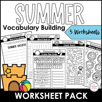 Summer Vacation Vocabulary Worksheet Pack - Dollar Deal! – Hot ...