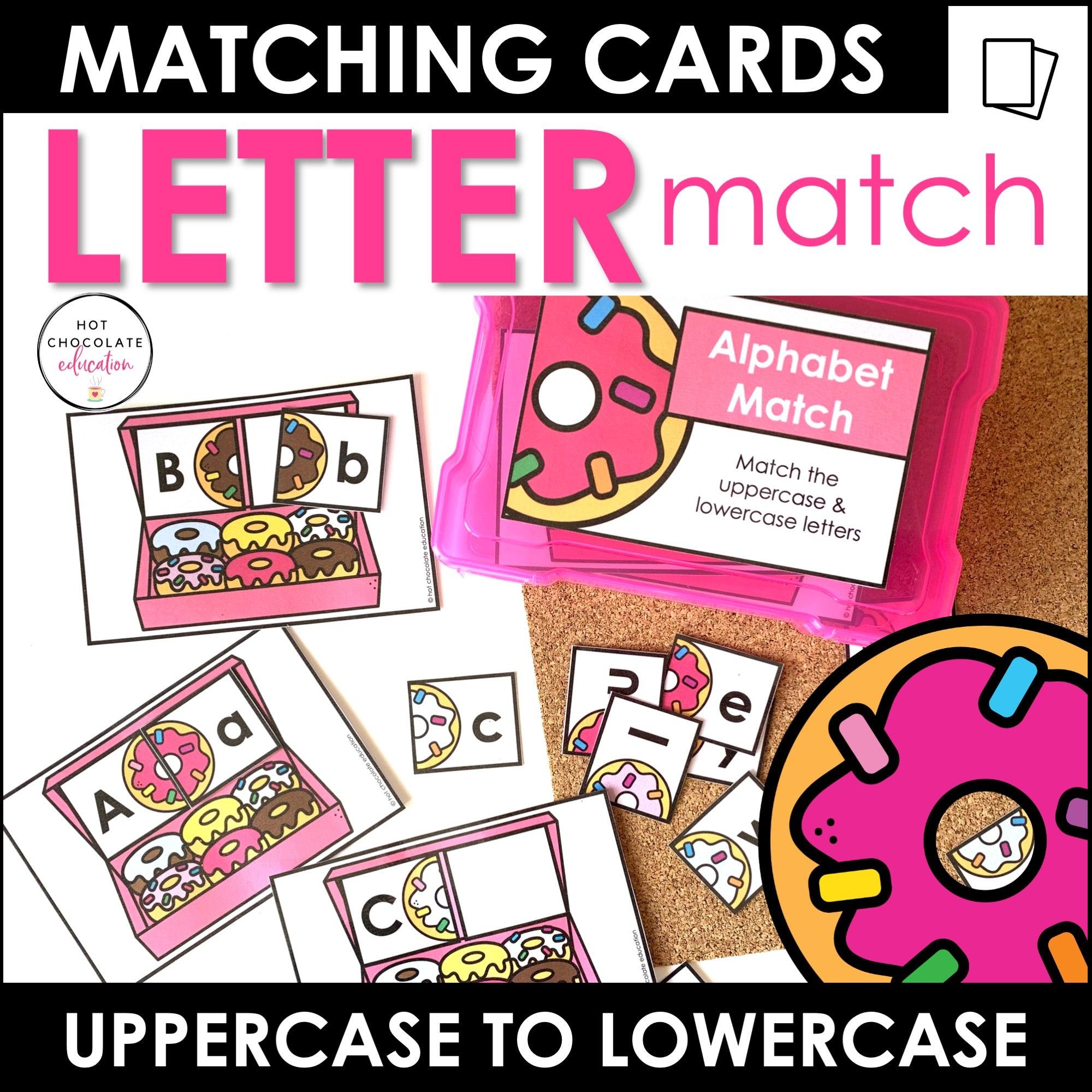 Donuts: A-Z Alphabet Letter Match - Upper & Lowercase