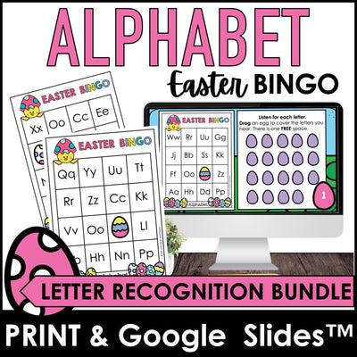 Easter Alphabet Letter Fluency Bingo Game Bundle – Hot Chocolate Teachables