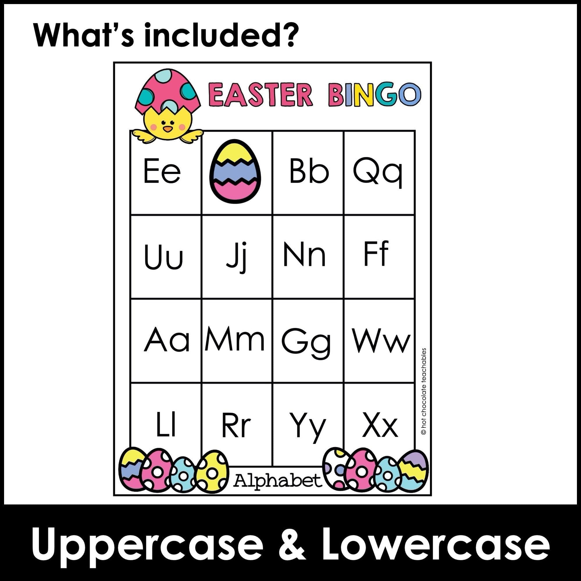 Easter Alphabet Letter Fluency Bingo Game Bundle – Hot Chocolate Teachables