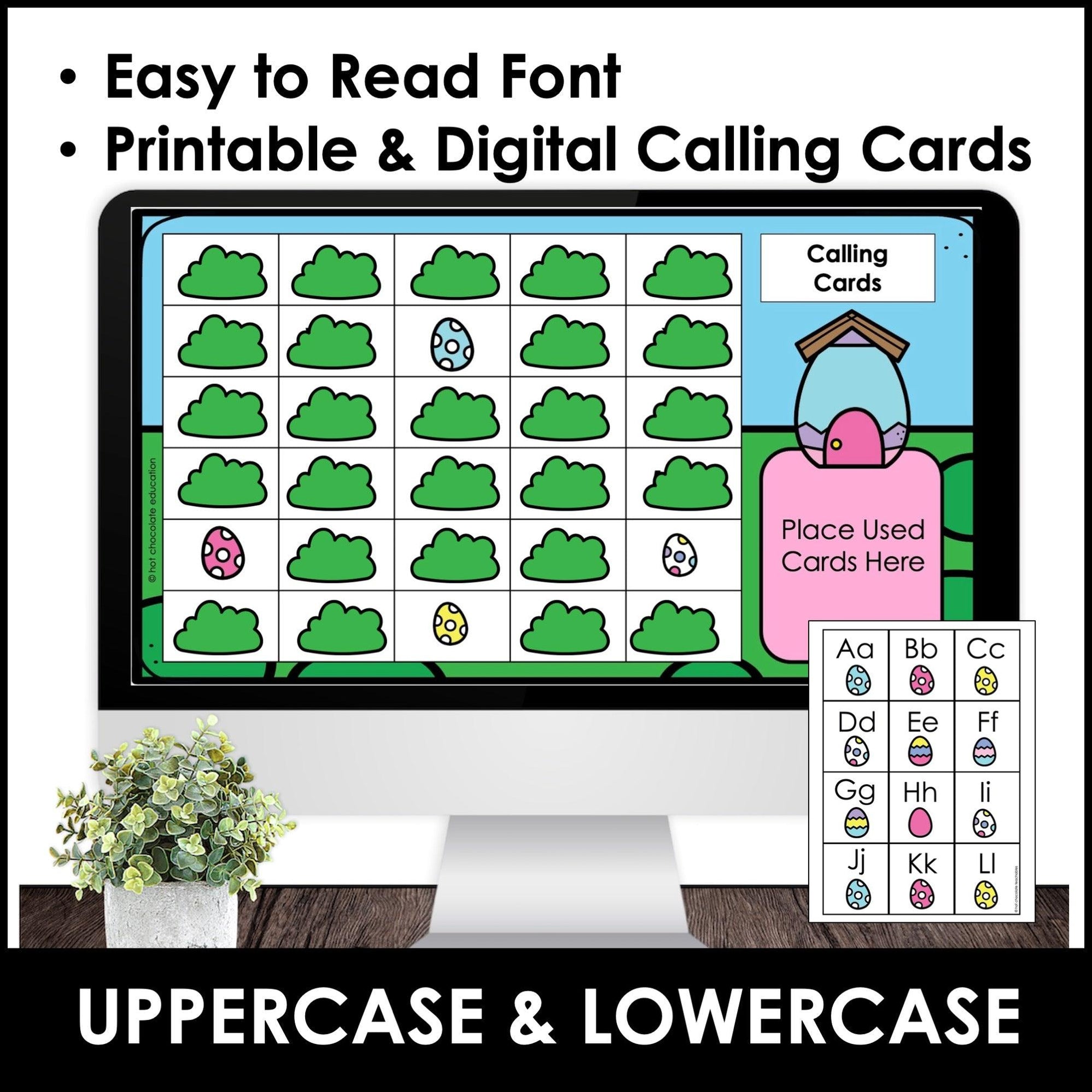 Easter Alphabet Letter Fluency Bingo Game Bundle – Hot Chocolate Teachables