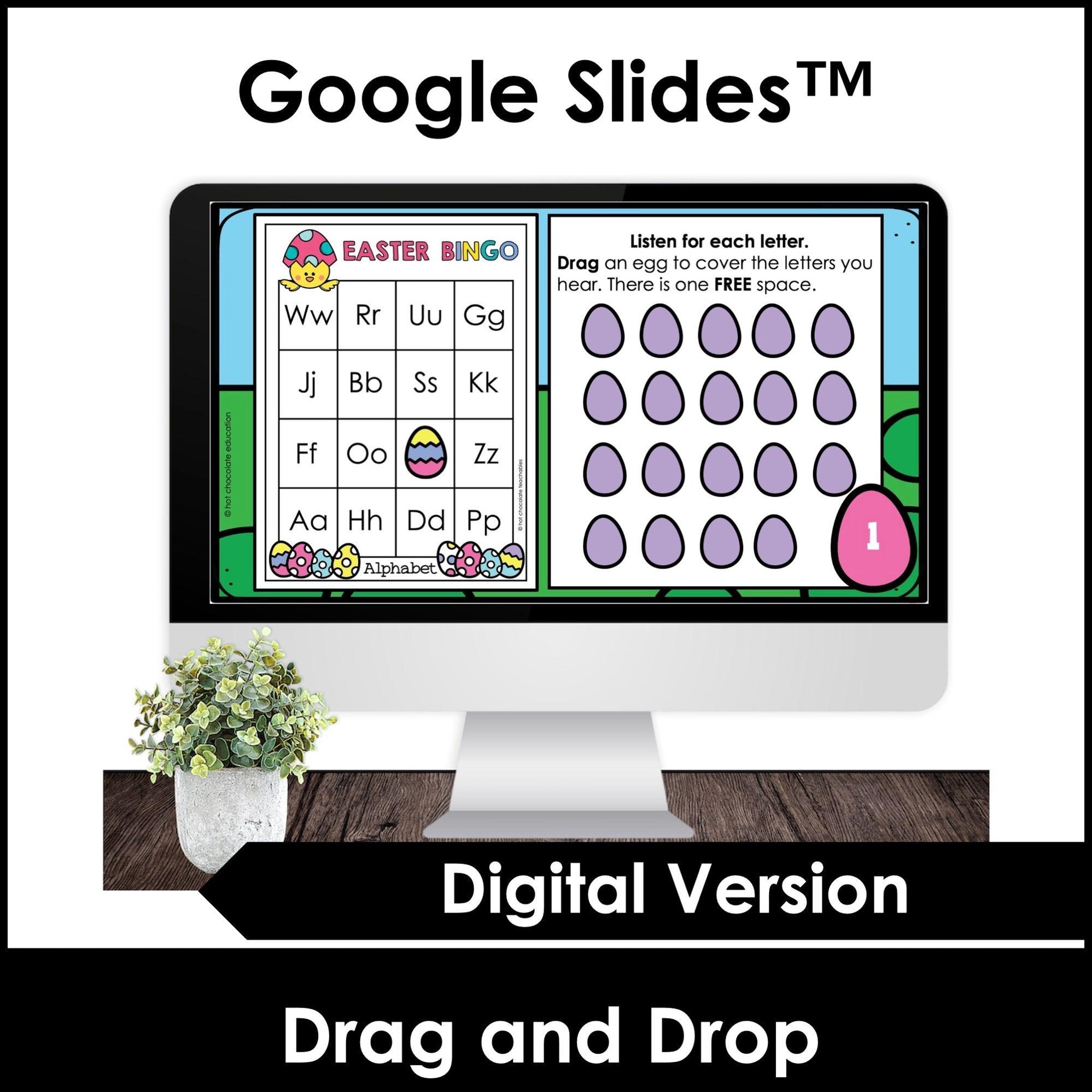 Easter Alphabet Letter Fluency Bingo Game Bundle – Hot Chocolate Teachables