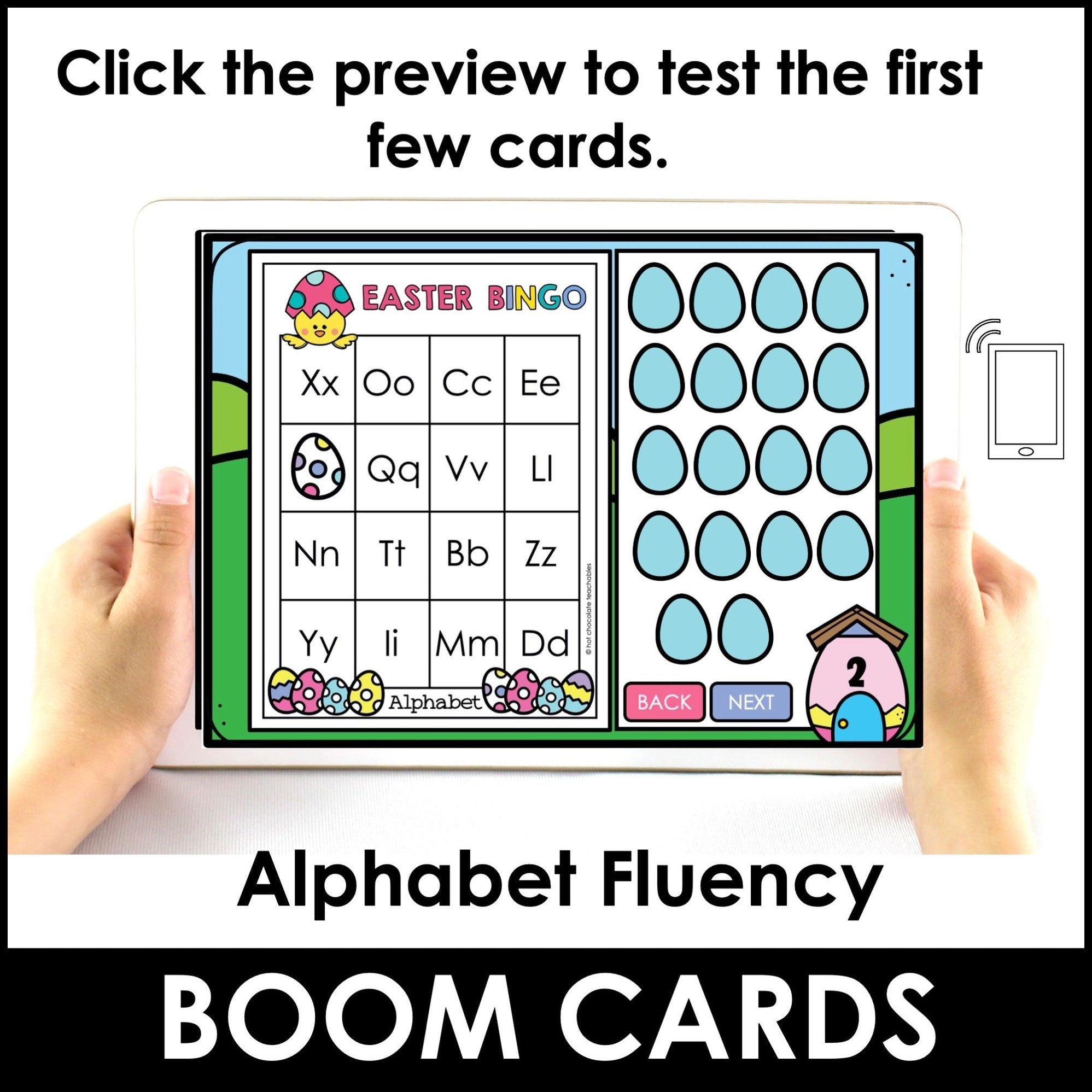 EASTER Alphabet Letter Bingo | Letter Recognition Boom Cards – Hot ...
