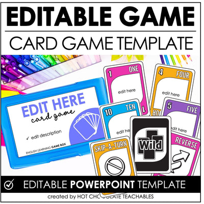 Editable UNO "Style" Card Game Template - for ANY SUBJECT – Hot ...