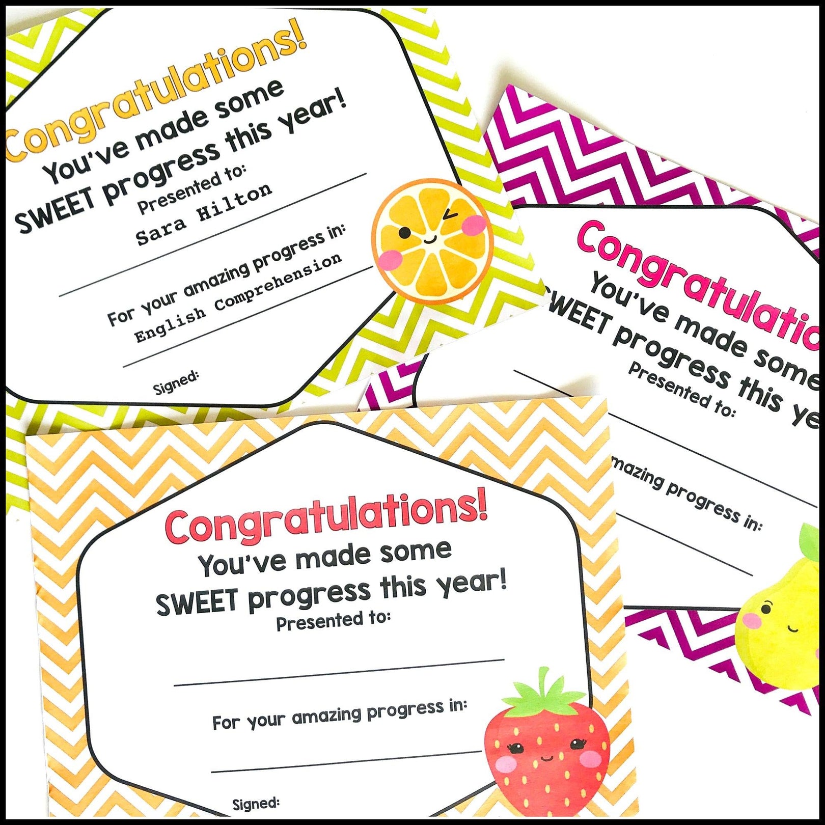 End of the Year Student Certificate - Editable Template