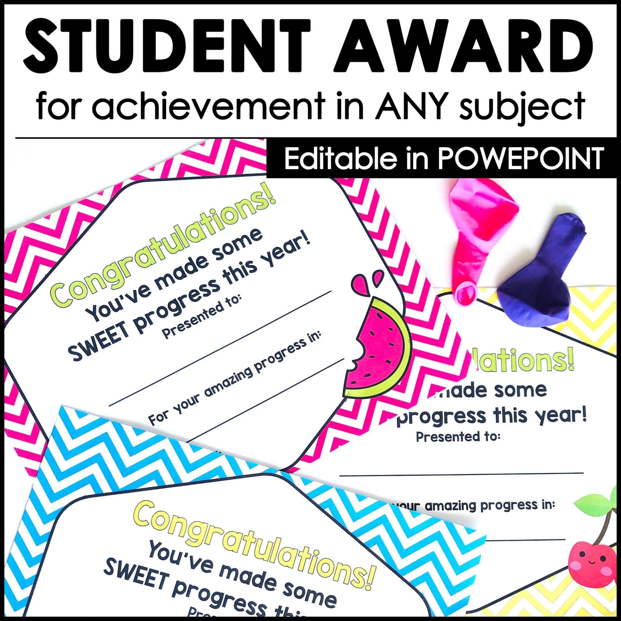 End of the Year Student Certificate - Editable Template – Hot Chocolate ...