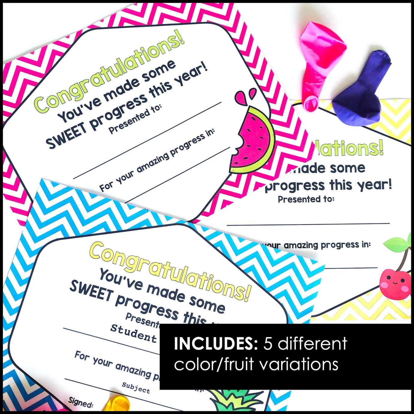 End of the Year Student Certificate - Editable Template