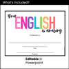 End of Year English Award Certificate Templates - Editable