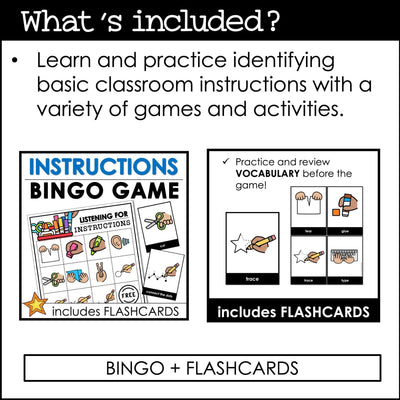 ESL Classroom Instructions Vocabulary Bundle Posters + Games – Hot ...