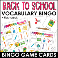 ESL Classroom Vocabulary School Supplies Bingo and Flashcard – Hot ...