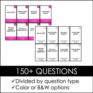 ESL Conversation Cards - Questions in Present Simple Tense