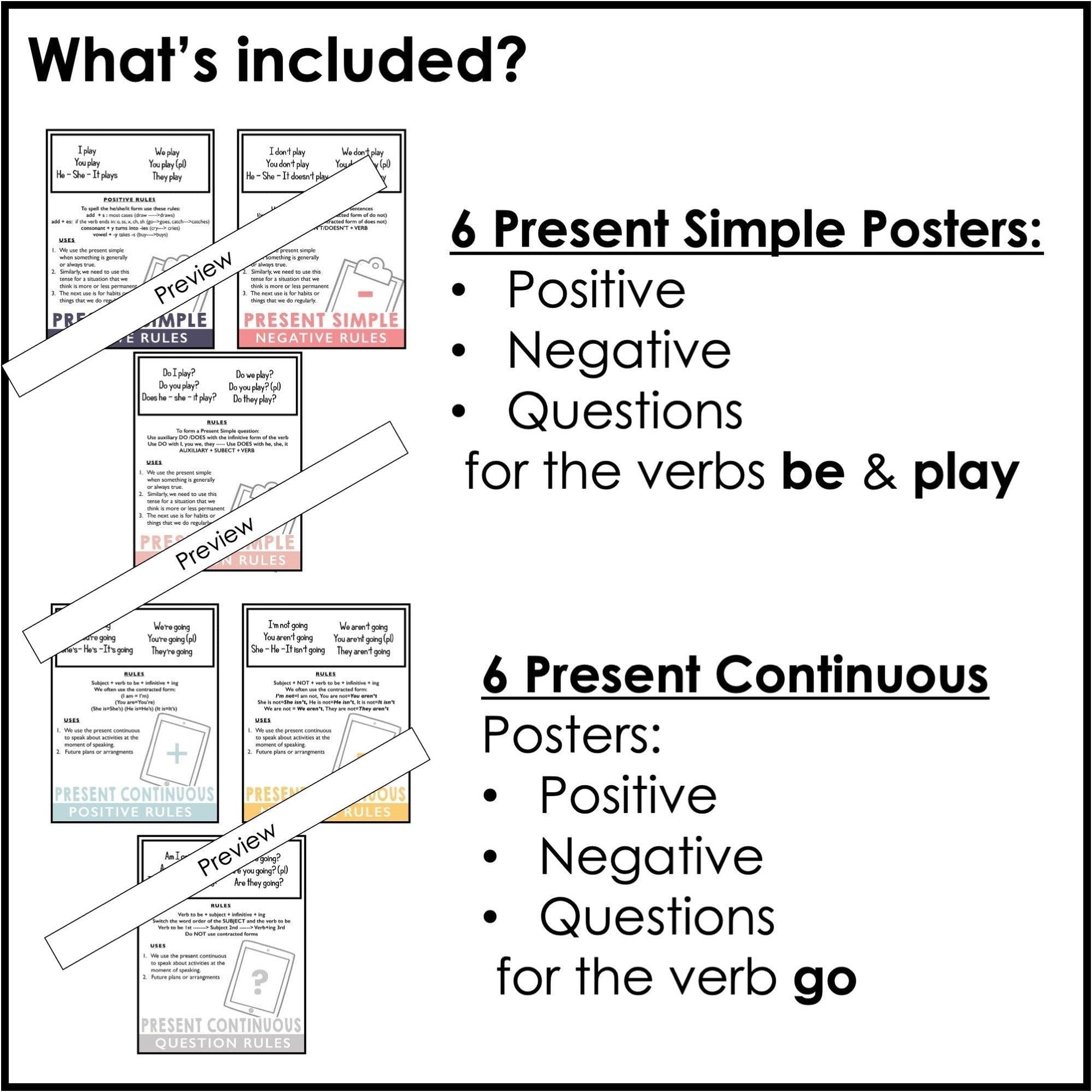 ESL Grammar Posters: BOHO Style Bulletin Board Prints – Hot Chocolate ...