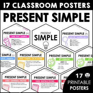 ESL Grammar Posters: Present Simple Tense – Hot Chocolate Teachables