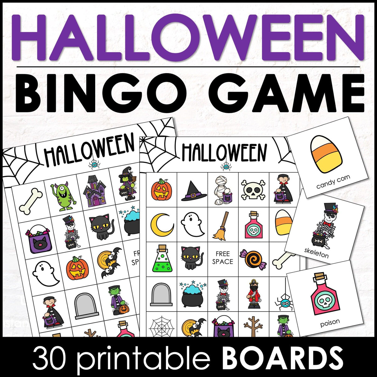 ESL Halloween Vocabulary Bingo Game for Young Learners – Hot Chocolate ...