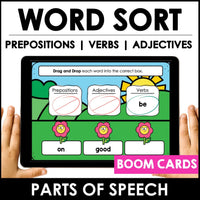 Parts of Speech Word Sort: Verbs, Adjectives & Prepositions – Hot ...