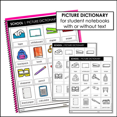 ESL School Supply Helpers: Dictionary, Worksheets & Posters – Hot ...