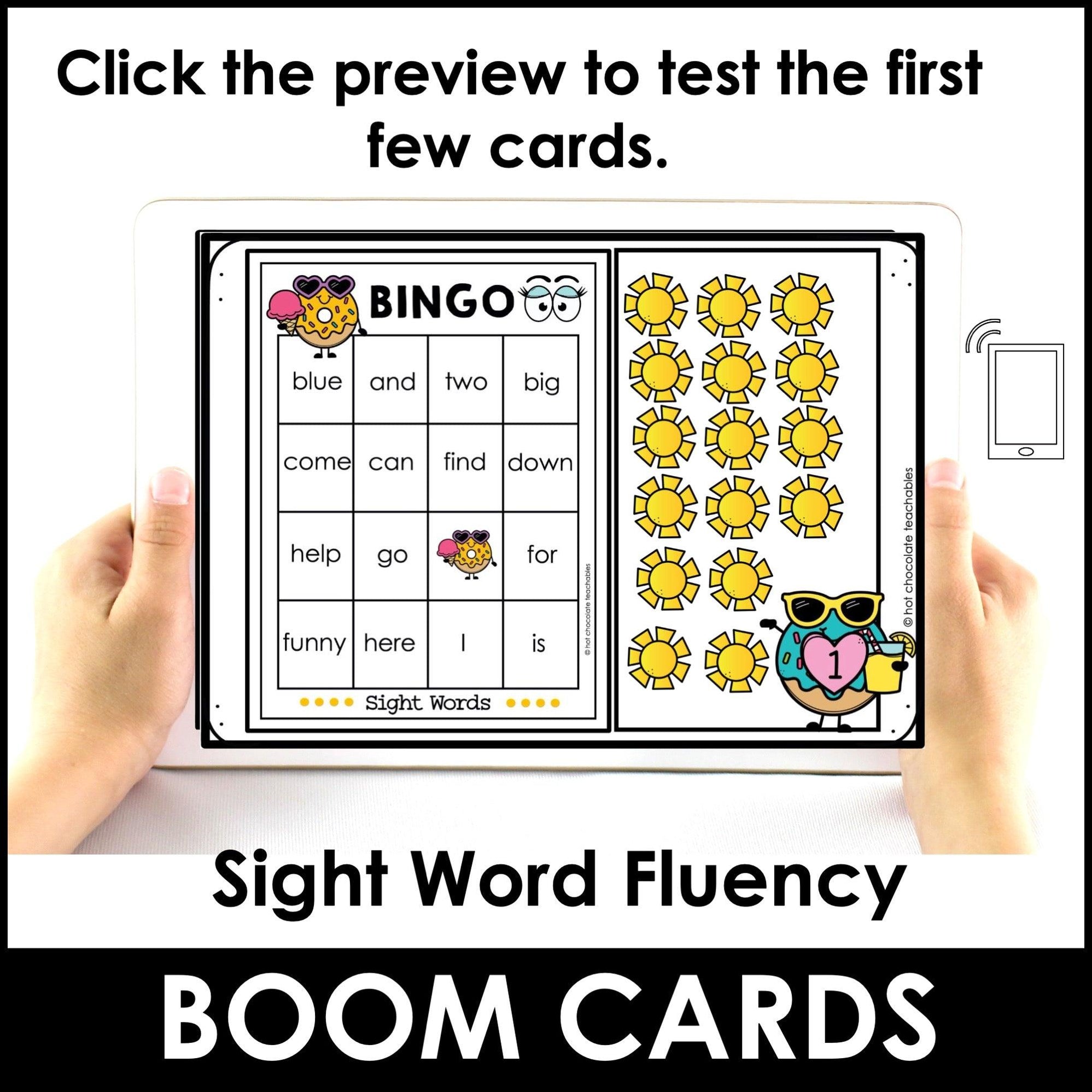 Sight Word Bingo Game | ESL Reading Fluency - Pre-K/K – Hot Chocolate ...