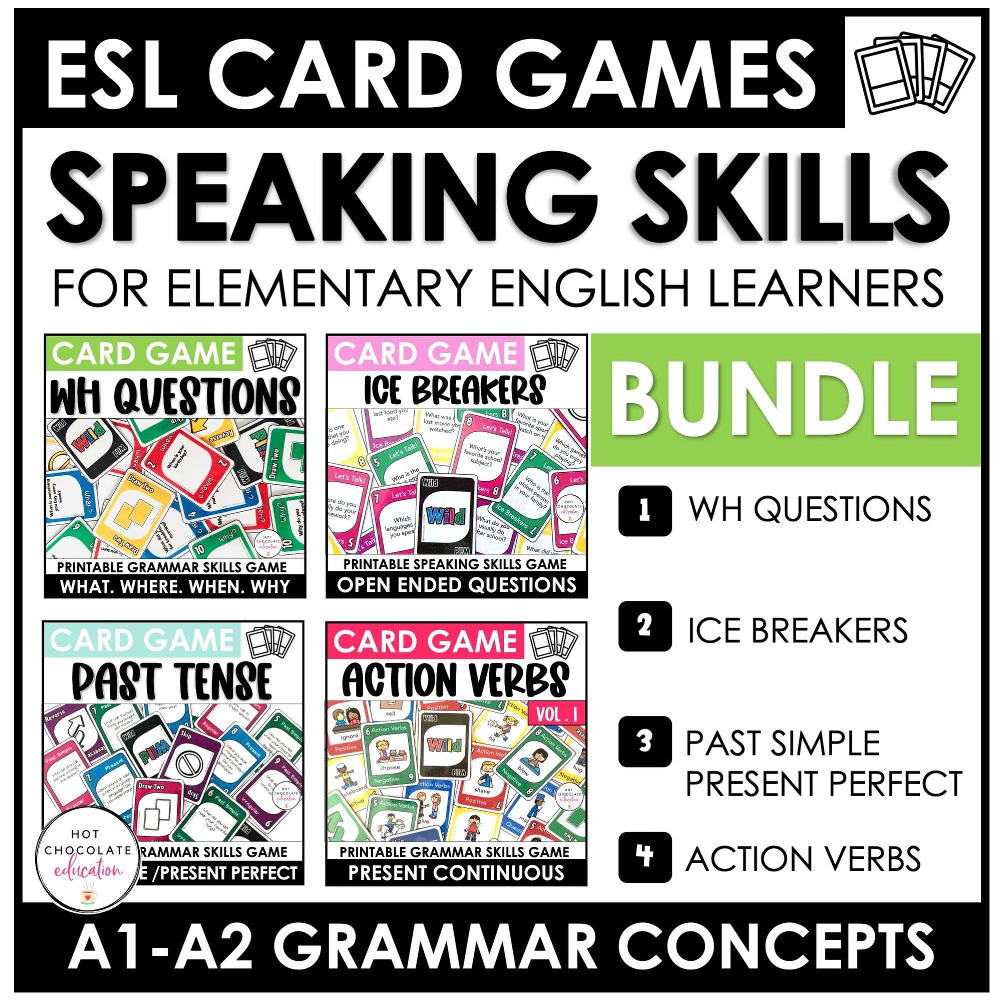 ESL Speaking Card Games Bundle | Conversation Prompt Games – Hot ...