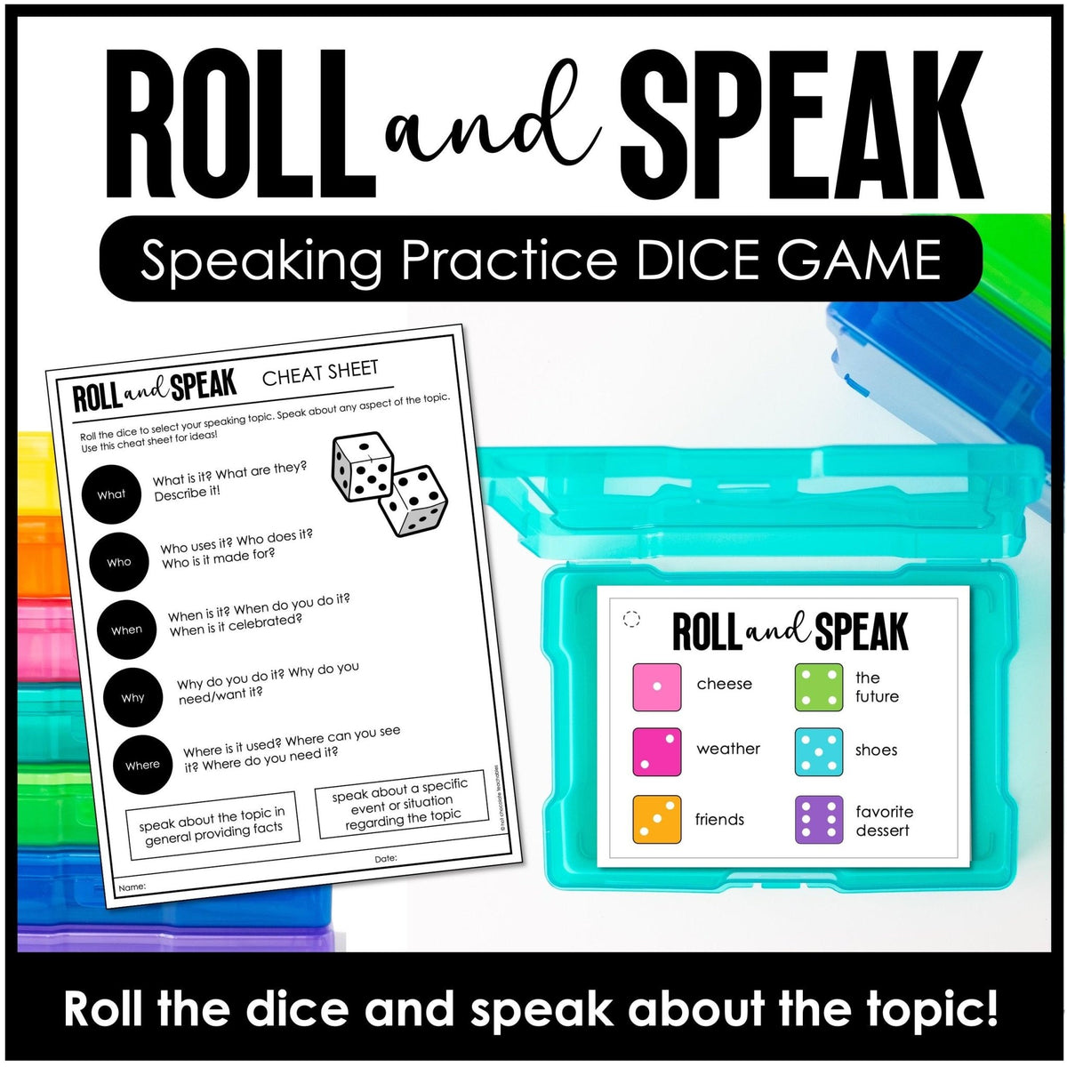 Basic Vocabulary ESL Dice Game - Fun Student-Led Activity – Hot ...