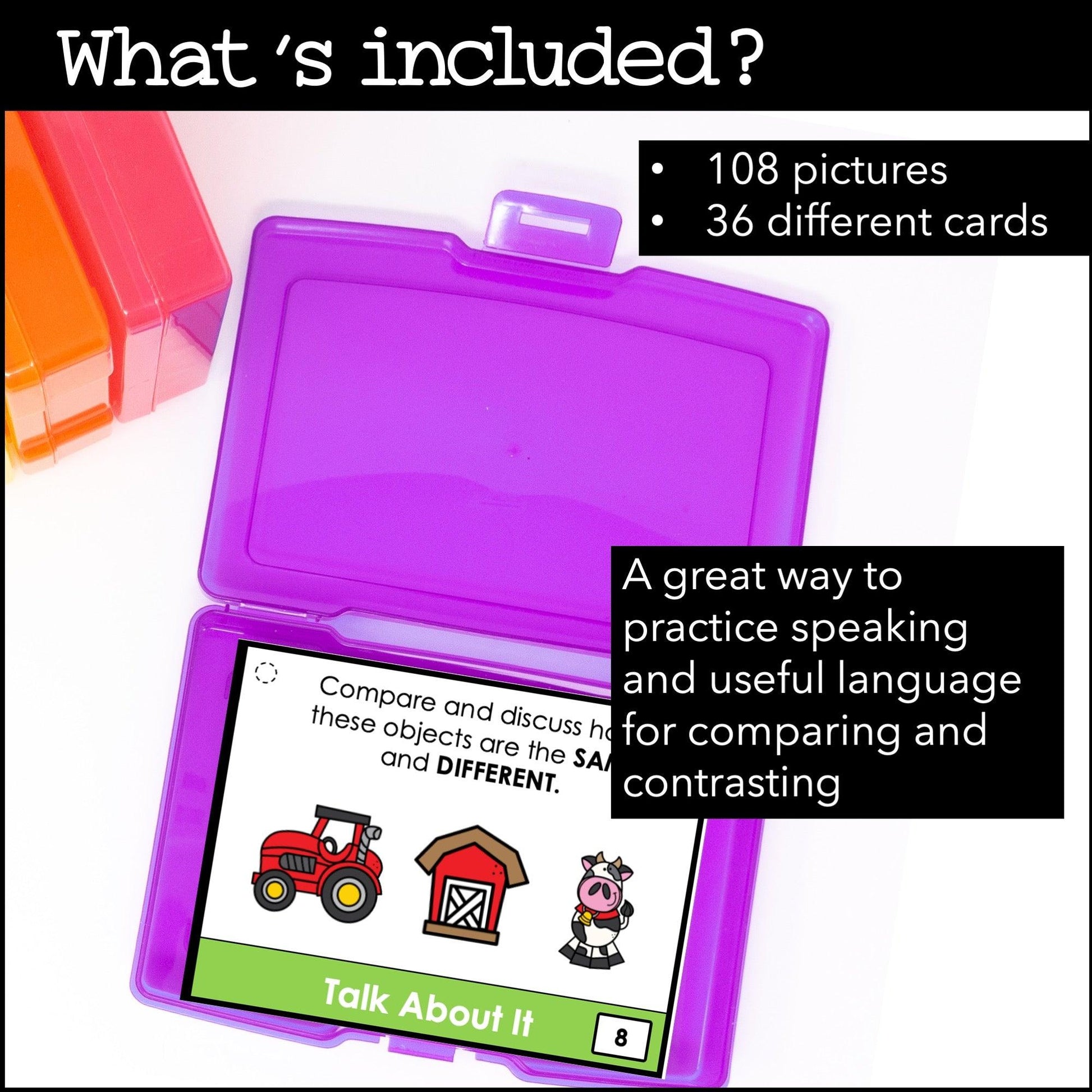 ESL Speaking Practice Discussion Cards - Same or different?